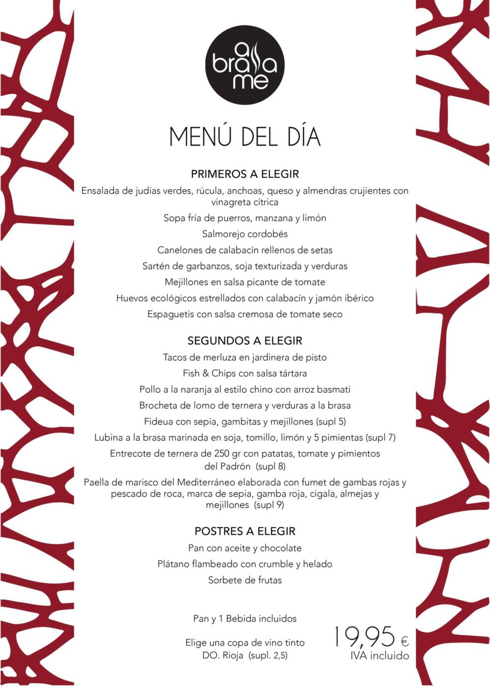 Restaurante con menú diario en las Arenas de Barcelona